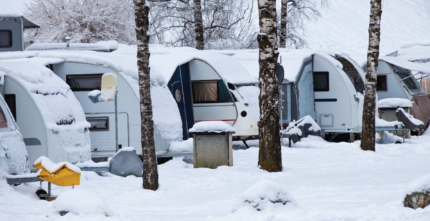 Removing snow from an RV roof
